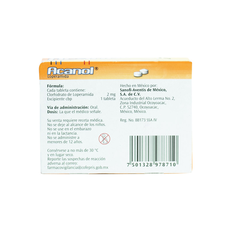 ACANOL 2MG TAB C/12 | Farmacias San Isidro | Farmacia a domicilio