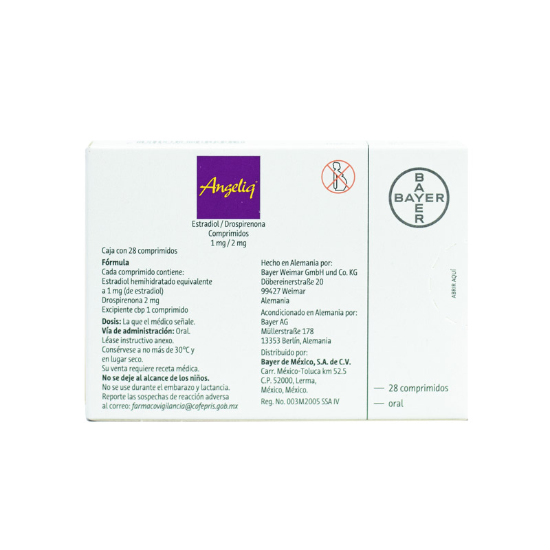 ANGELIQ 1MG/2MG C/28 TAB | Farmacias San Isidro | Farmacia a domicilio