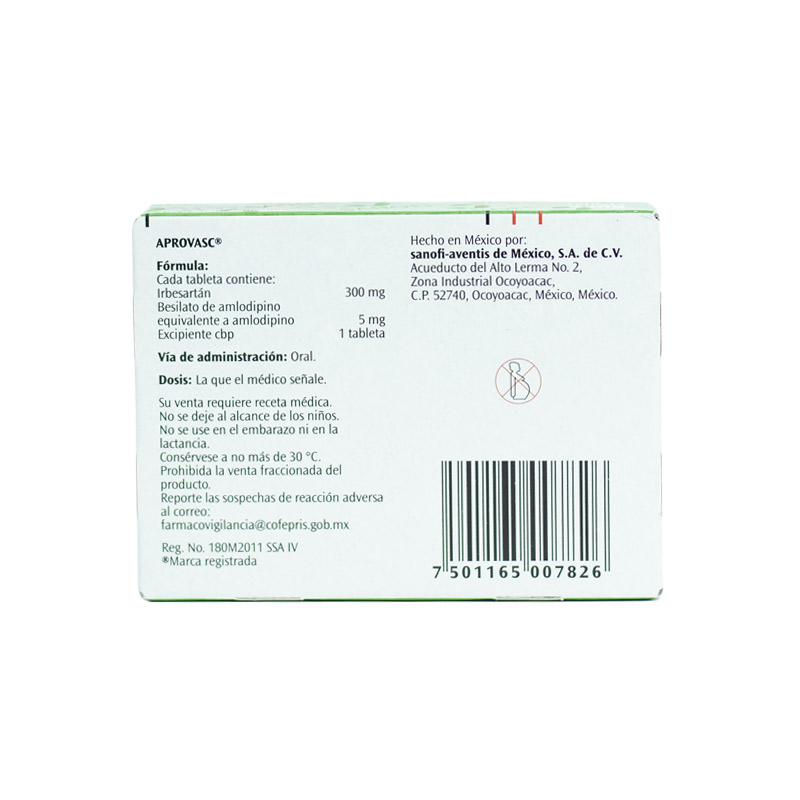 APROVASC 300/5MG TAB C/14 | Farmacias San Isidro | Farmacia a domicilio