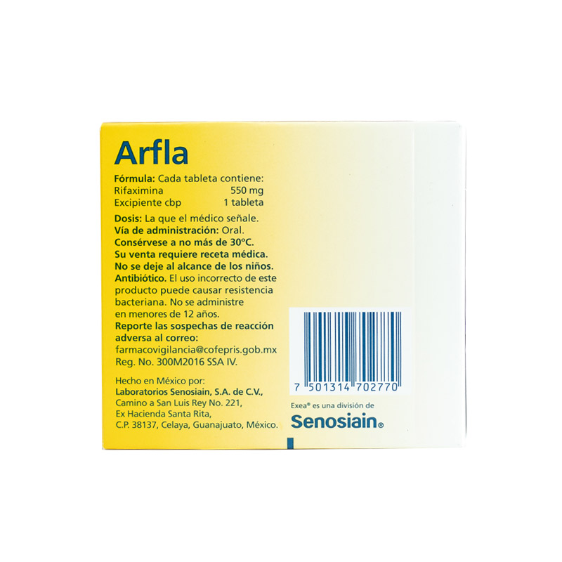 ARFLA 550MG TAB C/15 | Farmacias San Isidro | Farmacia a domicilio