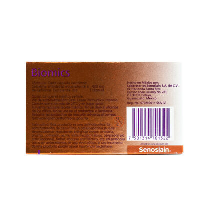 BIOMICS 400MG CAP C/6 | Farmacias San Isidro | Farmacia a domicilio