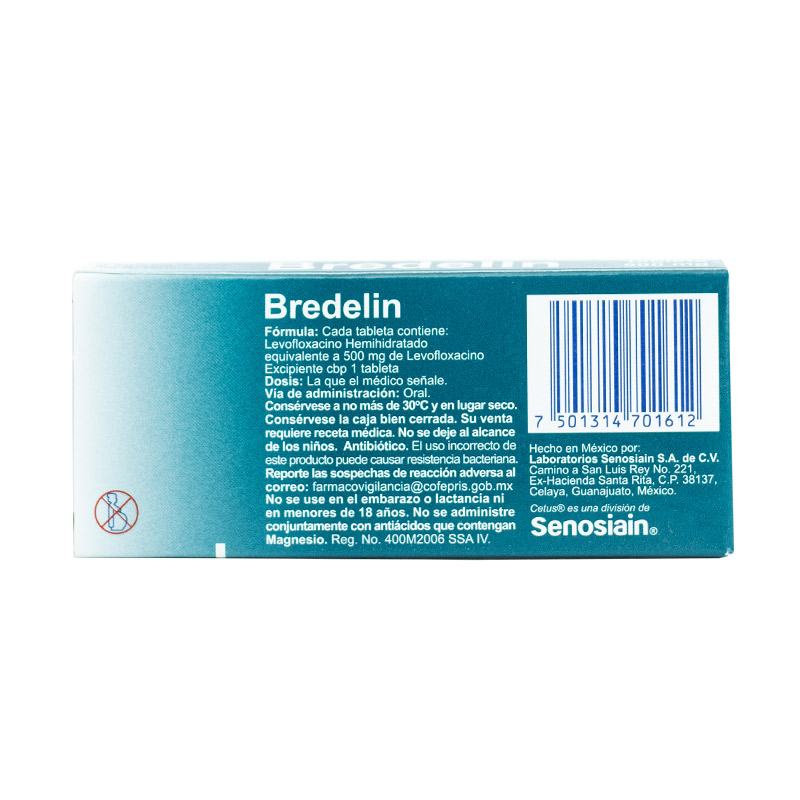 BREDELIN 500MG TAB C/7 | Farmacias San Isidro | Farmacia a domicilio