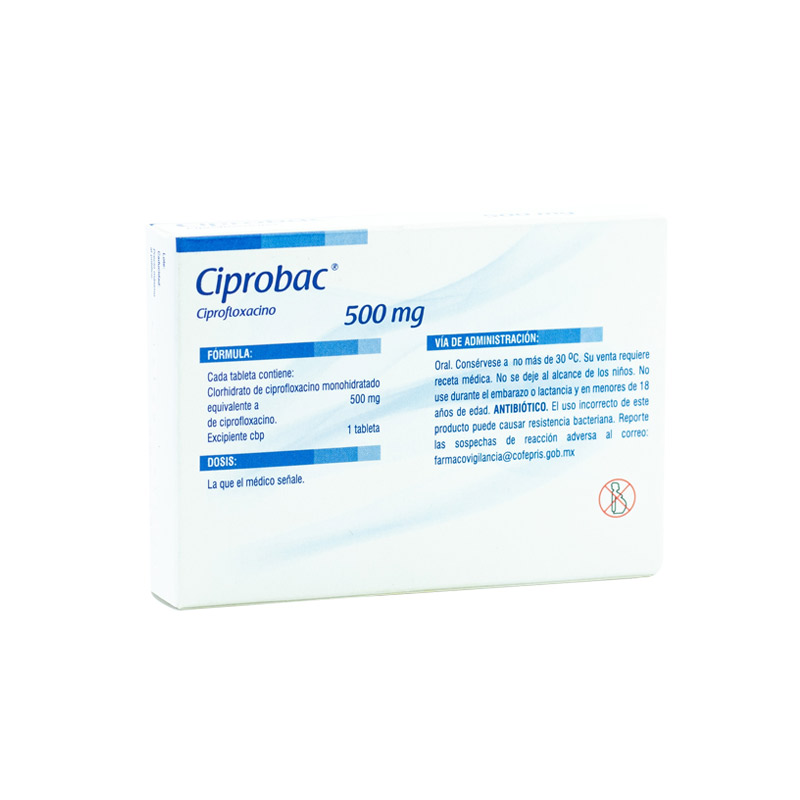 CIPROBAC 500MG TAB C/14 | Farmacias San Isidro | Farmacia a domicilio