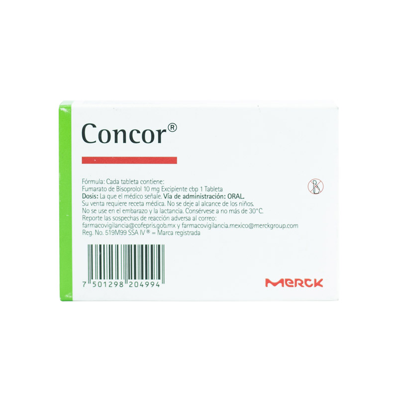 CONCOR 10MG GRAG C/30 | Farmacias San Isidro | Farmacia a domicilio