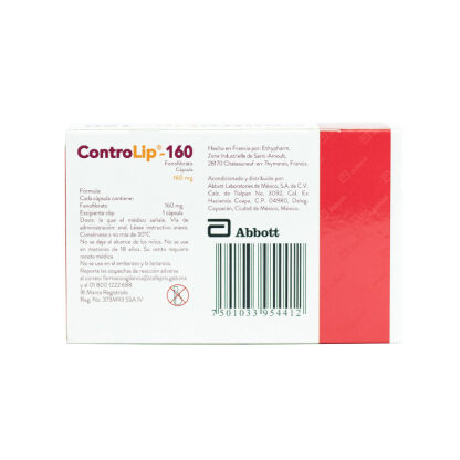 CONTROLIP 160MG CAP C/30 | Farmacias San Isidro | Farmacia a domicilio