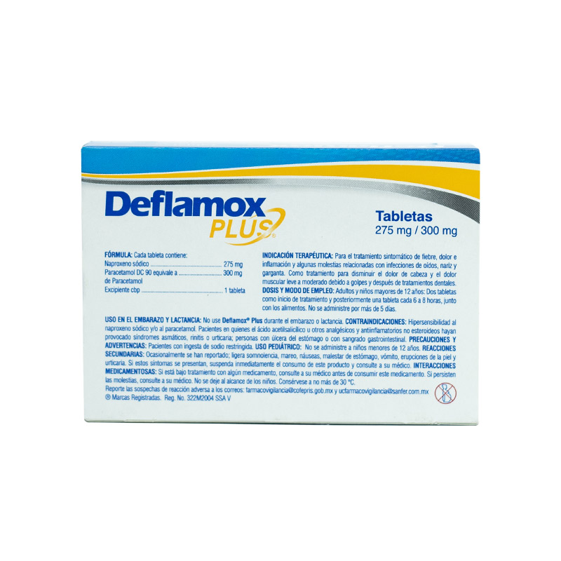 DEFLAMOX PLUS 275/300MG TAB C/12 | Farmacias San Isidro | Farmacia a ...