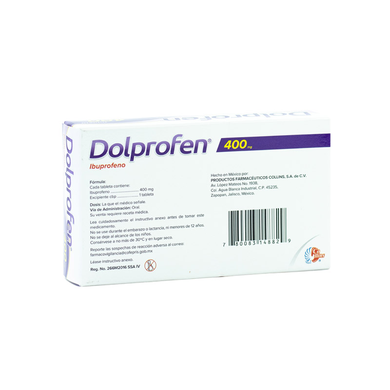 DOLPROFEN 400MG CAJA C/10 TABLETAS | Farmacias San Isidro | Farmacia a ...