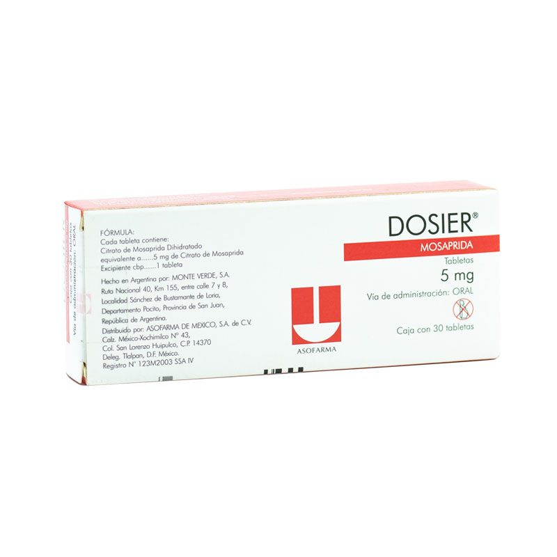 DOSIER 5MG TAB C/30 | Farmacias San Isidro