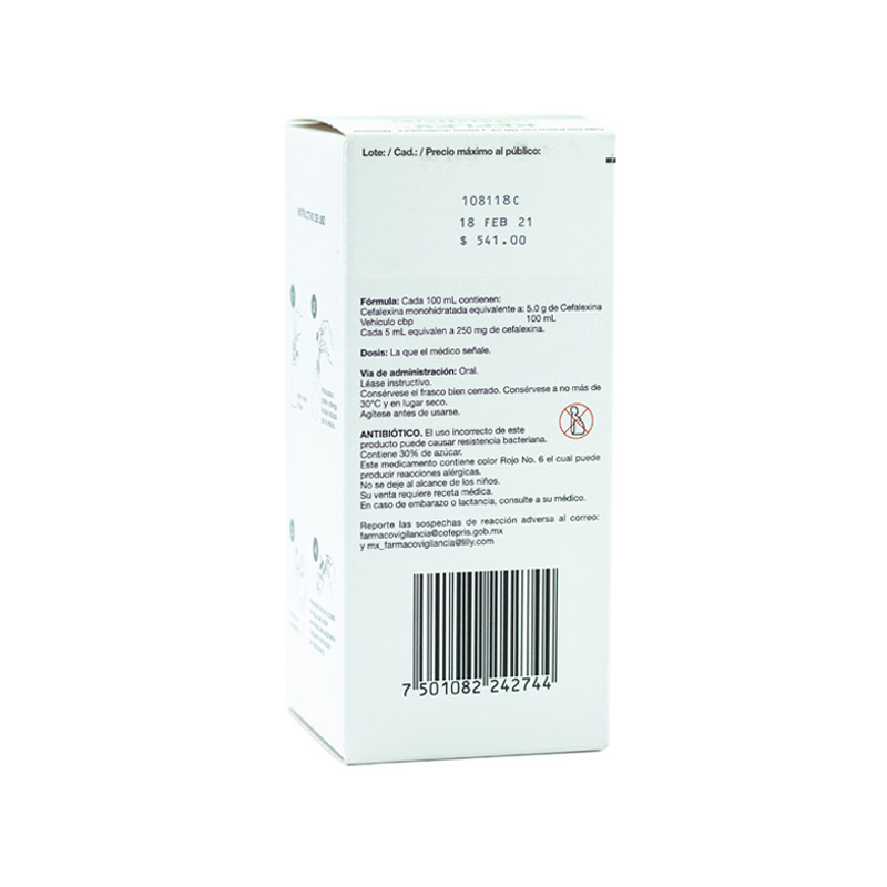 KEFLEX 250MG SUSP 100ML | Farmacias San Isidro | Farmacia a domicilio