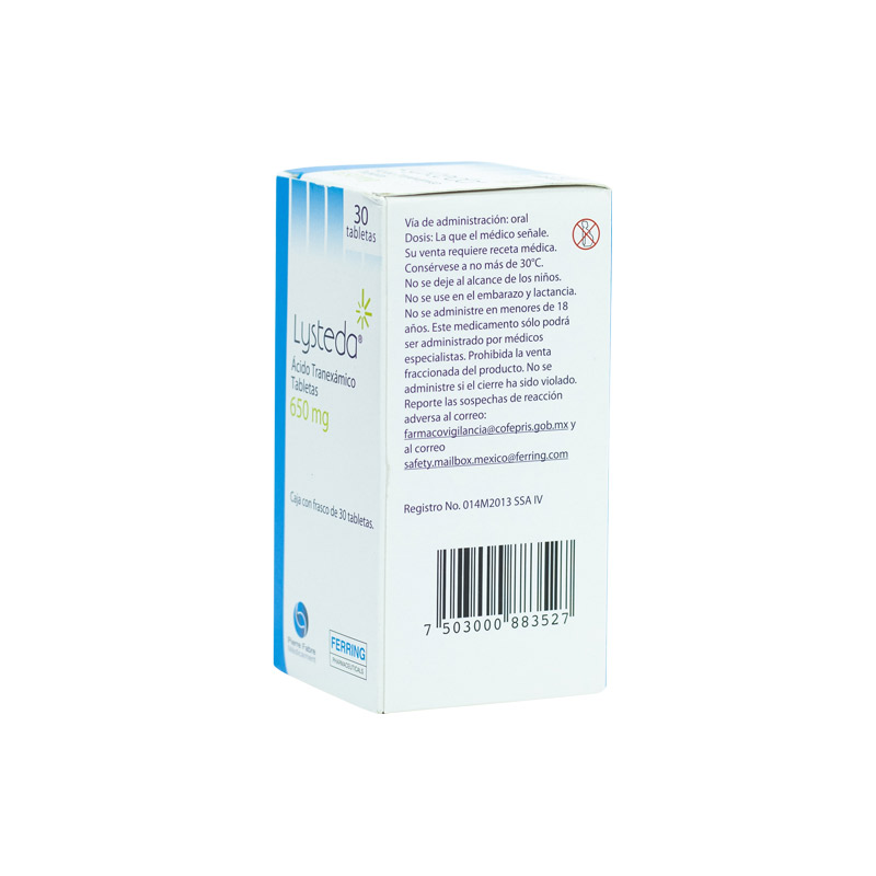 LYSTEDA 650MG TAB C/30 | Farmacias San Isidro | Farmacia a domicilio