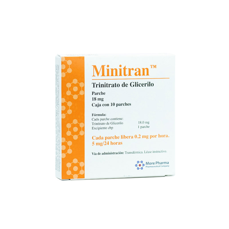 MINITRAN 18 MG PARCHE C/10 | Farmacias San Isidro | Farmacia a domicilio