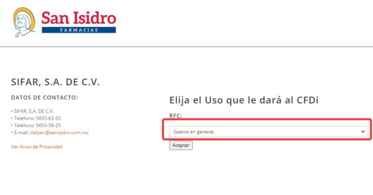Farmacias San Isidro | Farmacia a domicilio Facturación