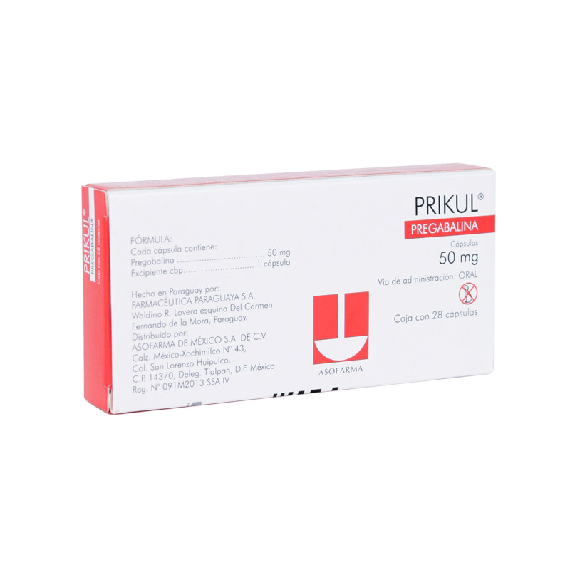 PRIKUL 50MG CAP C/28 | Farmacias San Isidro | Farmacia a domicilio
