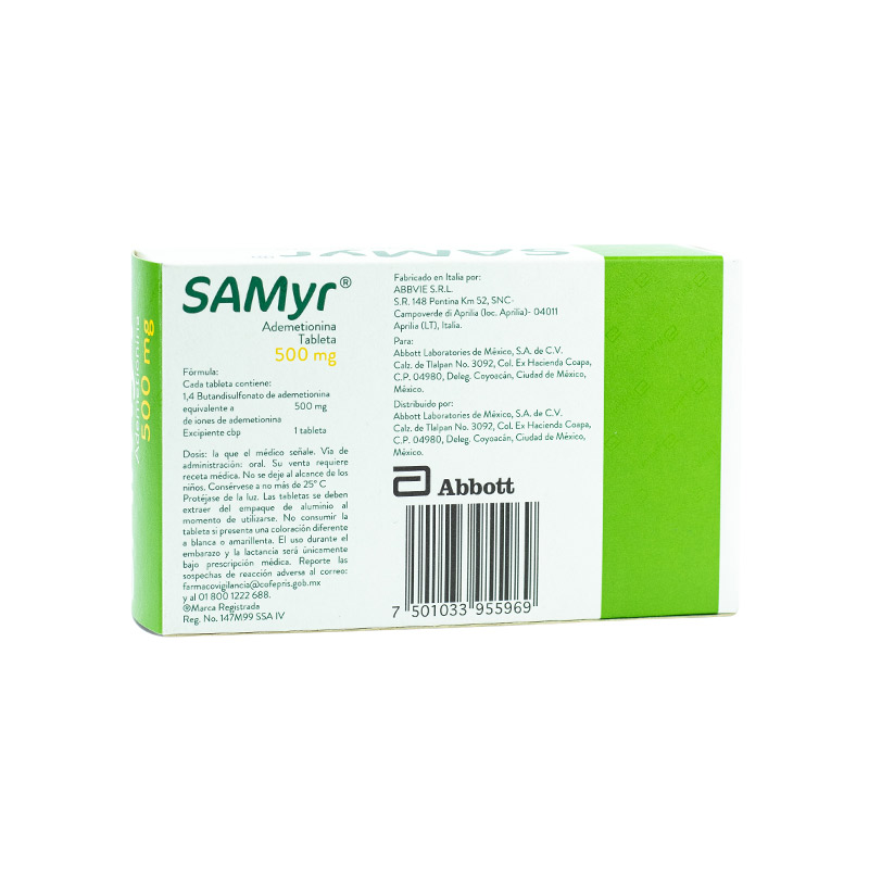 SAMYR 500MG C/40 CPR | Farmacias San Isidro