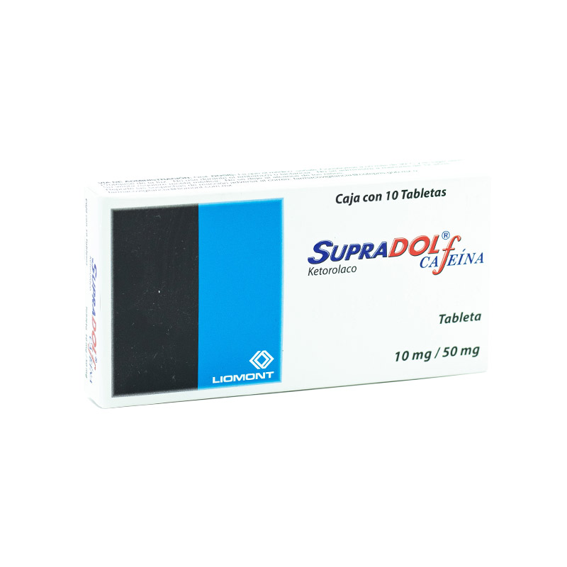 SUPRADOL-CAFEINA T C/10 10/50MG | Farmacias San Isidro | Farmacia a ...