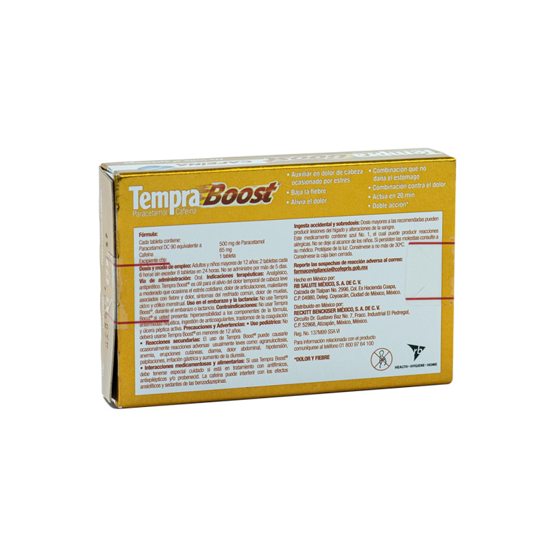 TEMPRA BOOST TAB C/12 | Farmacias San Isidro | Farmacia a domicilio