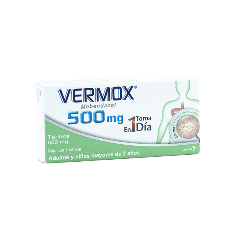 VERMOX 500MG TAB C/1 | Farmacias San Isidro | Farmacia a domicilio