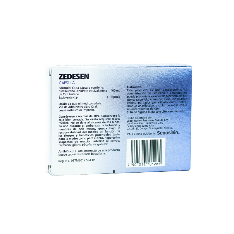 ZEDESEN 400MG CAP C10 | Farmacias San Isidro | Farmacia a domicilio