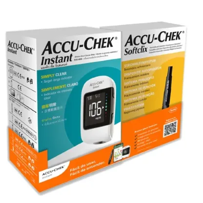 ACCU-CHEK BUNDLE INSTANT GLUCOMETRO + KIT PUNCIONADOR SOFTCLIX ...