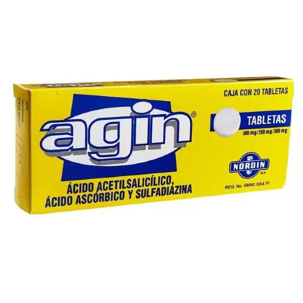 AGIN 300MG TAB C/20 | Farmacias San Isidro | Farmacia a domicilio