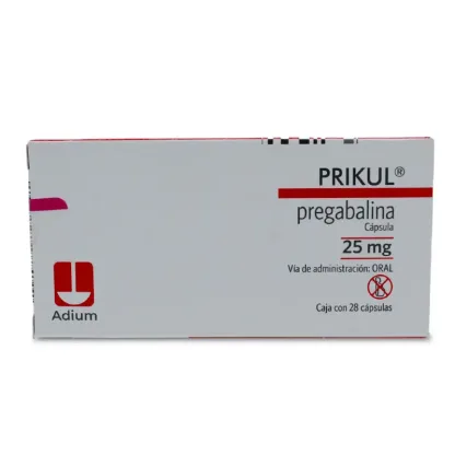 PRIKUL 25 MG CON 28 CÁPSULAS | Farmacias San Isidro | Farmacia a domicilio