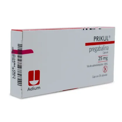 PRIKUL 25 MG CON 28 CÁPSULAS | Farmacias San Isidro | Farmacia a domicilio