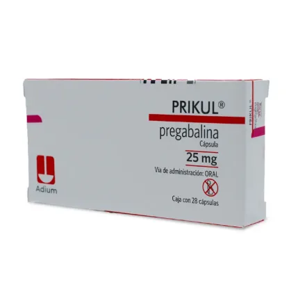 PRIKUL 25 MG CON 28 CÁPSULAS | Farmacias San Isidro | Farmacia a domicilio