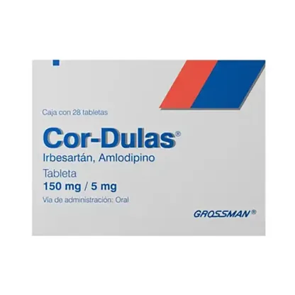 COR-DULAS 150 MG/ 5 MG CON 28 TABLETAS | Farmacias San Isidro